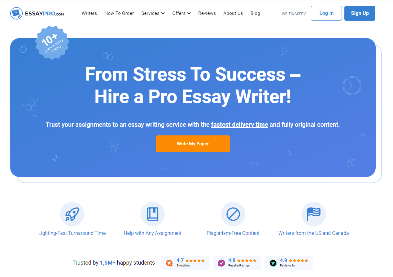 Professional Essay Writers Review 5 Best Essay Writer Services Professional Essay Writers Review 5 Best Essay Writer Services